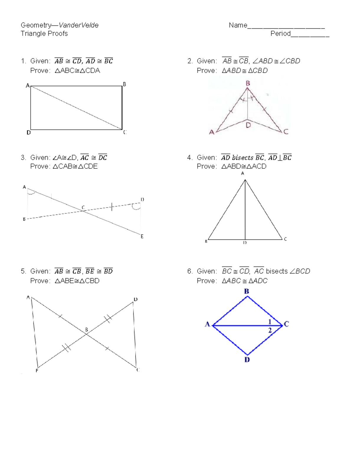 Triangle Proofs: Geometry Concepts and Theorems 𝐴𝐴𝐴𝐴 𝐵𝐵𝐵𝐵 - Studocu
