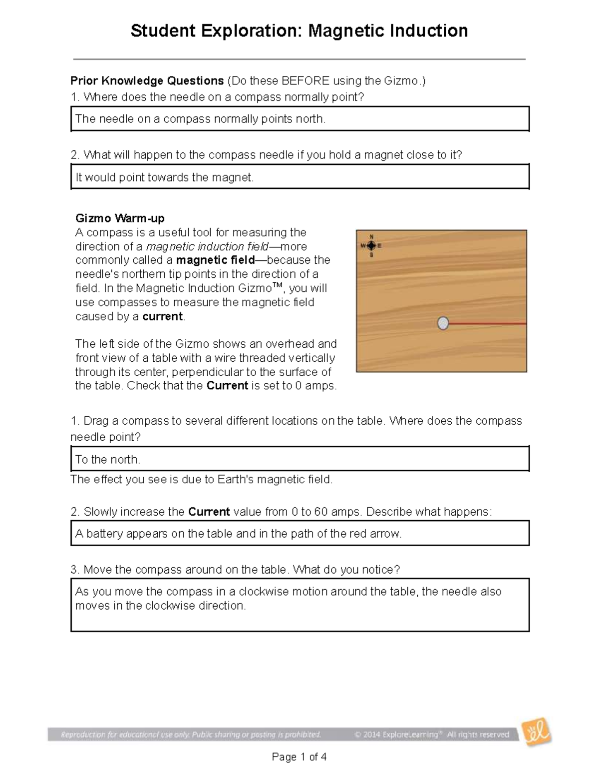 Exploration of Magnetic Induction Using Gizmo: Current Effects on ...