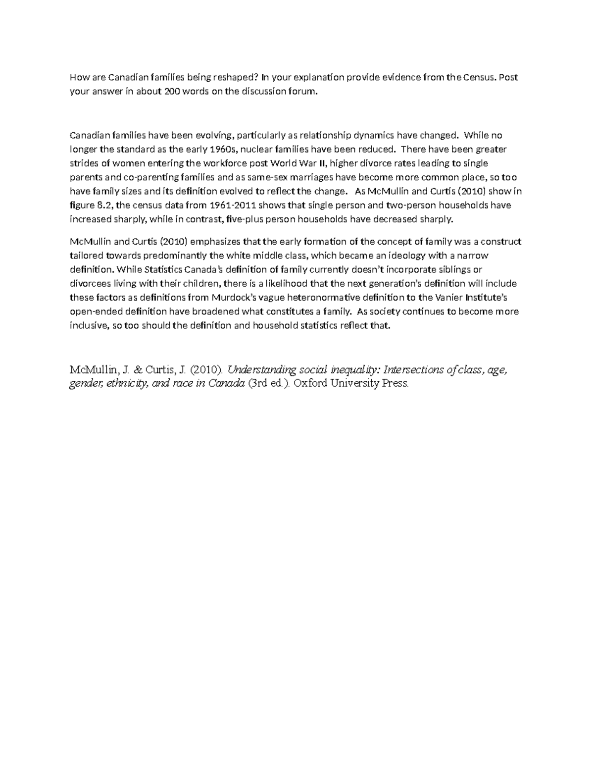 Canadian Families Reshaped: Insights from Census Data - Discussion 3 ...