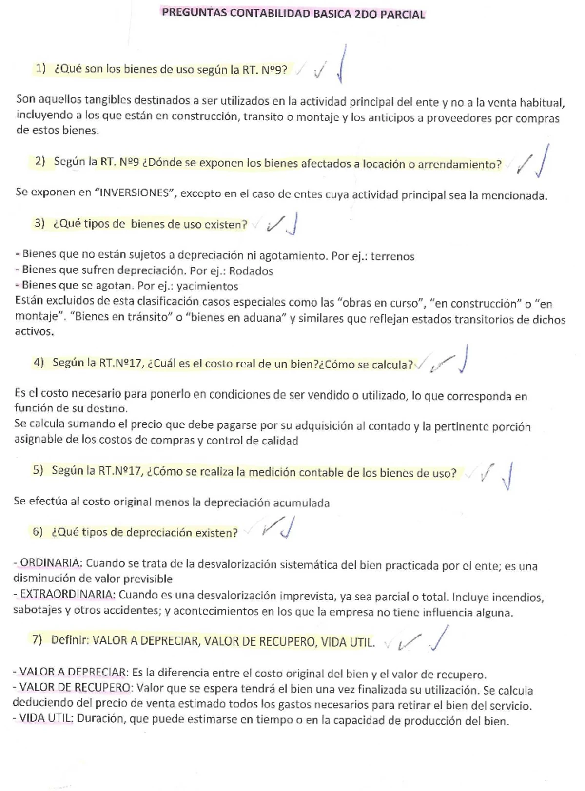 Bienes de Uso y su Tratamiento Contable (Contabilidad 2° Parcial) - Studocu