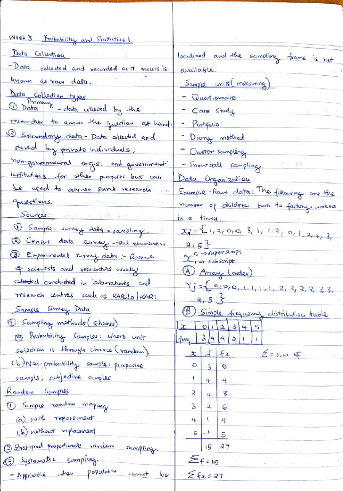 Probability and Statistics I: Q4 Study Notes - Studocu