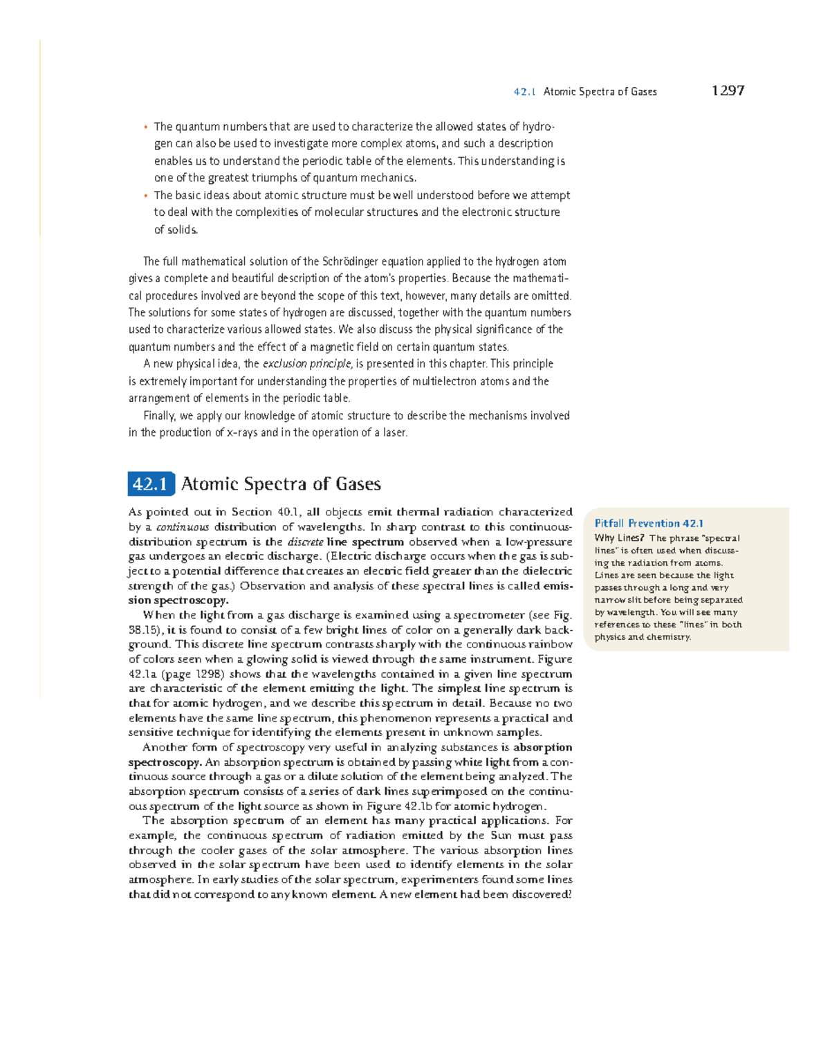 42.1 Atomic Spectra of Gases: Understanding Quantum Numbers and ...