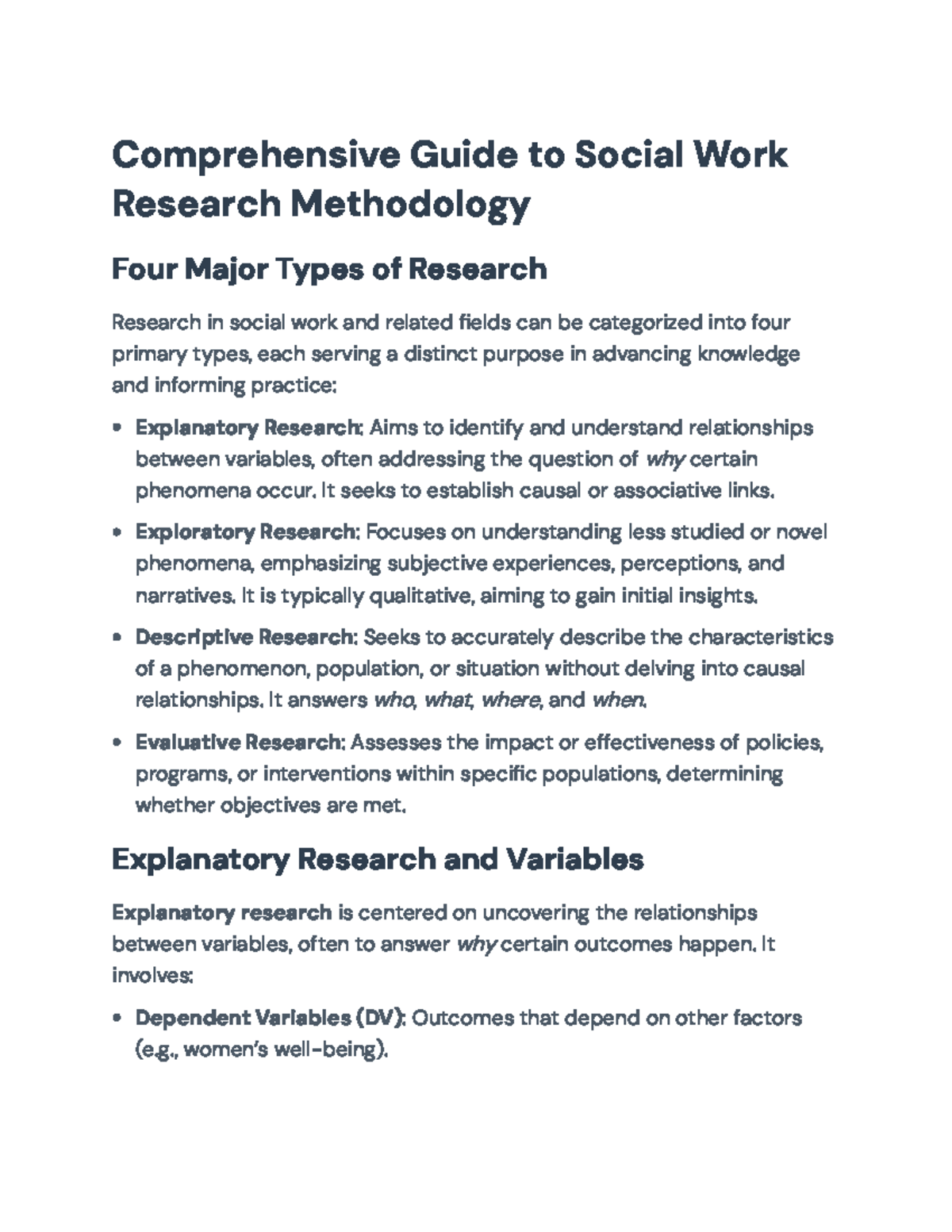 SWK 301: Comprehensive Overview of Social Work Research Methods - Studocu