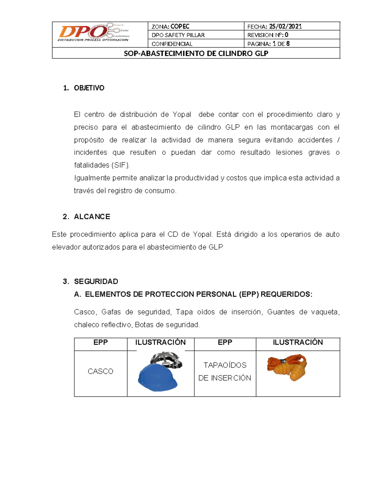 SOP-ABASTECIMIENTO DE GLP PARA MONTACARGAS - SEGURIDAD Y PROCEDIMIENTOS ...