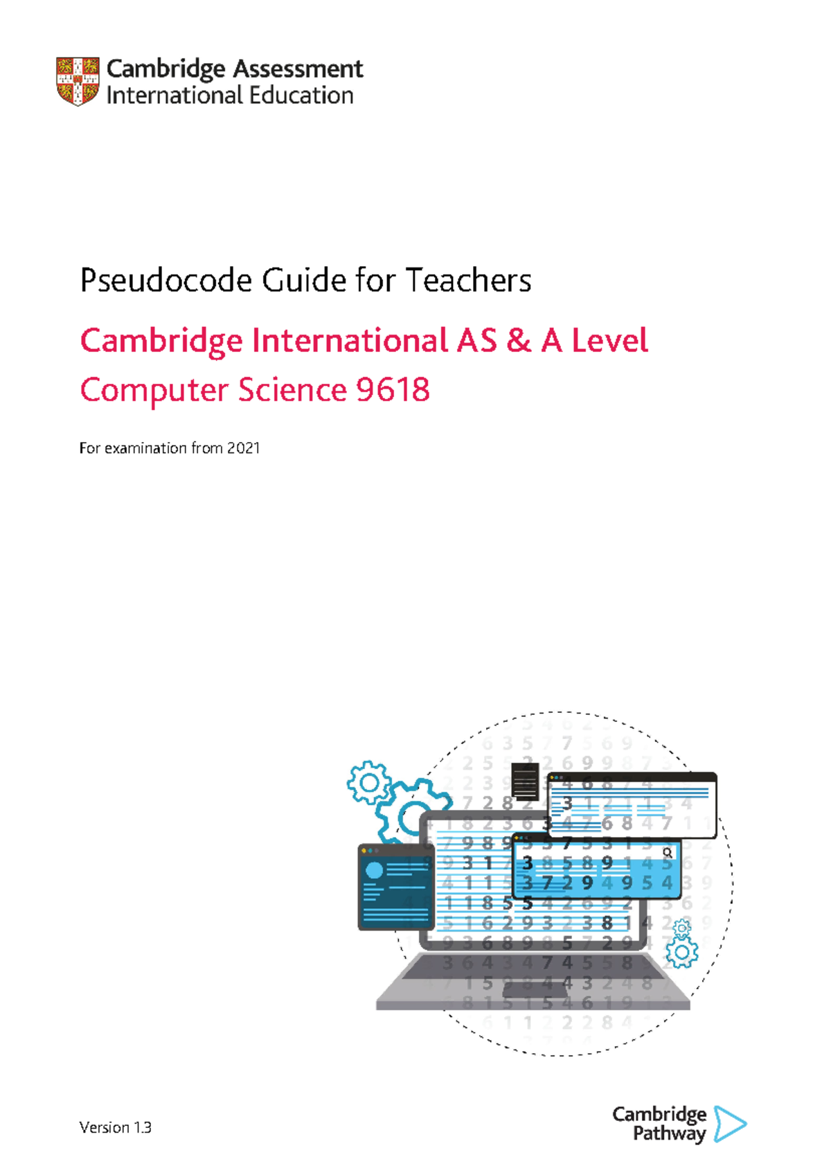 Cambridge International AS & A Level Computer Science 9618 Pseudocode Guide - Studocu