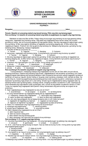 Fil8 q4 mod5 v5 - Filipino Grade 8 modules - Filipino 8 Ikaapat na ...