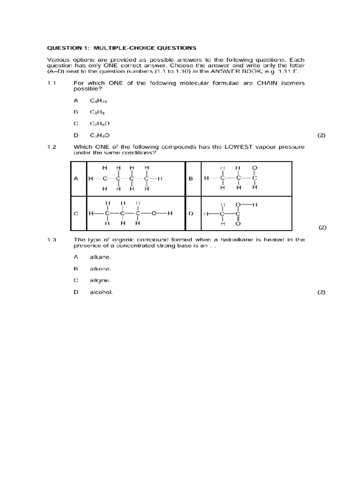 Gilbert 20 minutes test - QUESTION 1: QUESTIONS Various options are ...