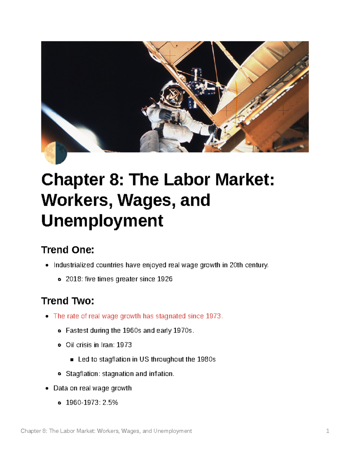 Chapter 8 - Labor Market Dynamics: Wages, Inequality, and Unemployment ...