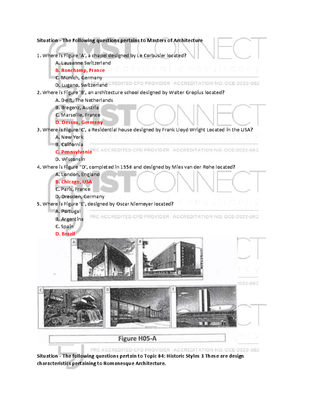History of Architecture: Answer Key for Master of Architecture Exam ...