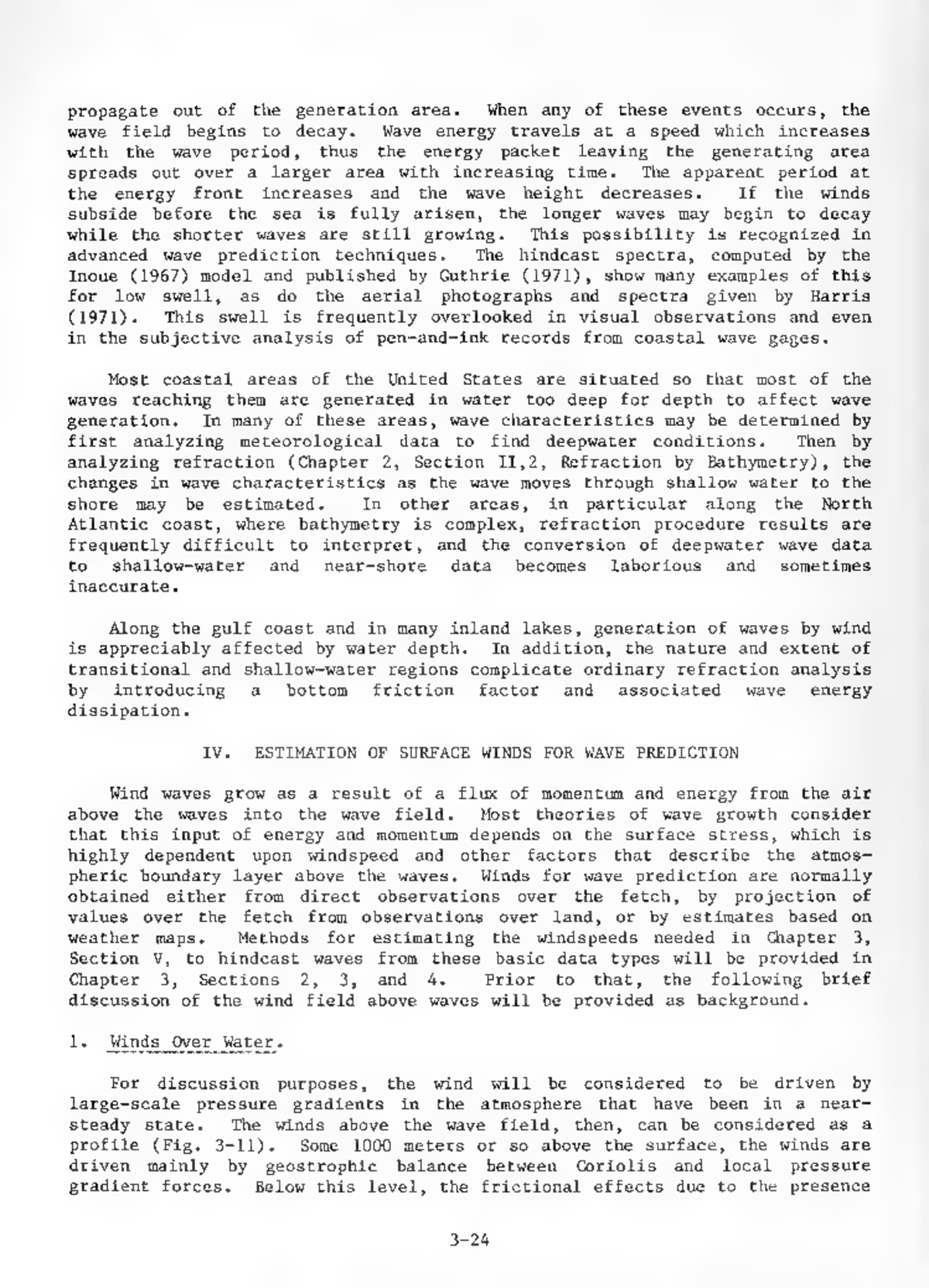 Shore Protection Manual: Wave Propagation and Wind Effects Analysis ...