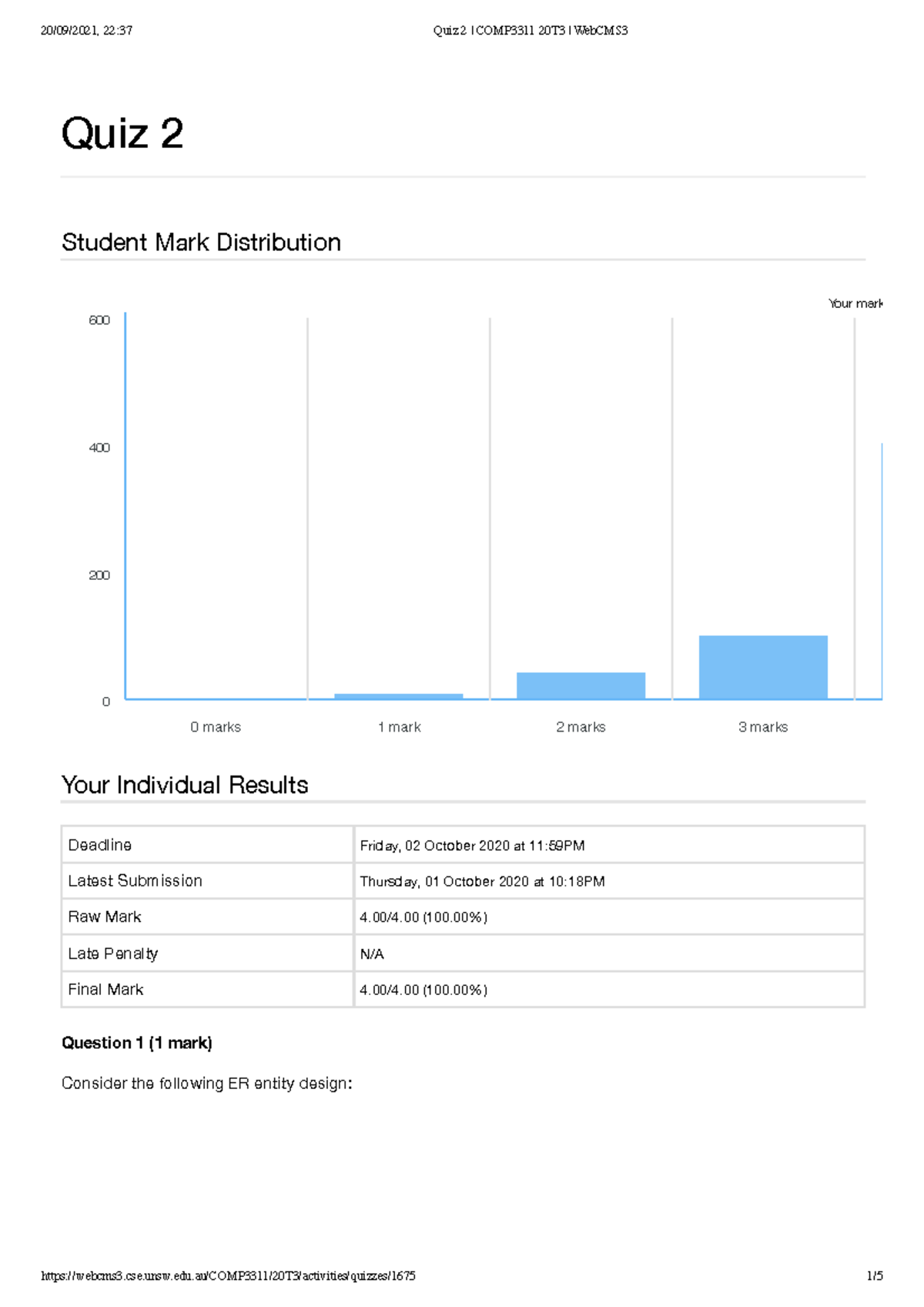 Quiz 2 COMP3311 20T3 Web CMS 3 - COMP3311 - UNSW Sydney - Studocu
