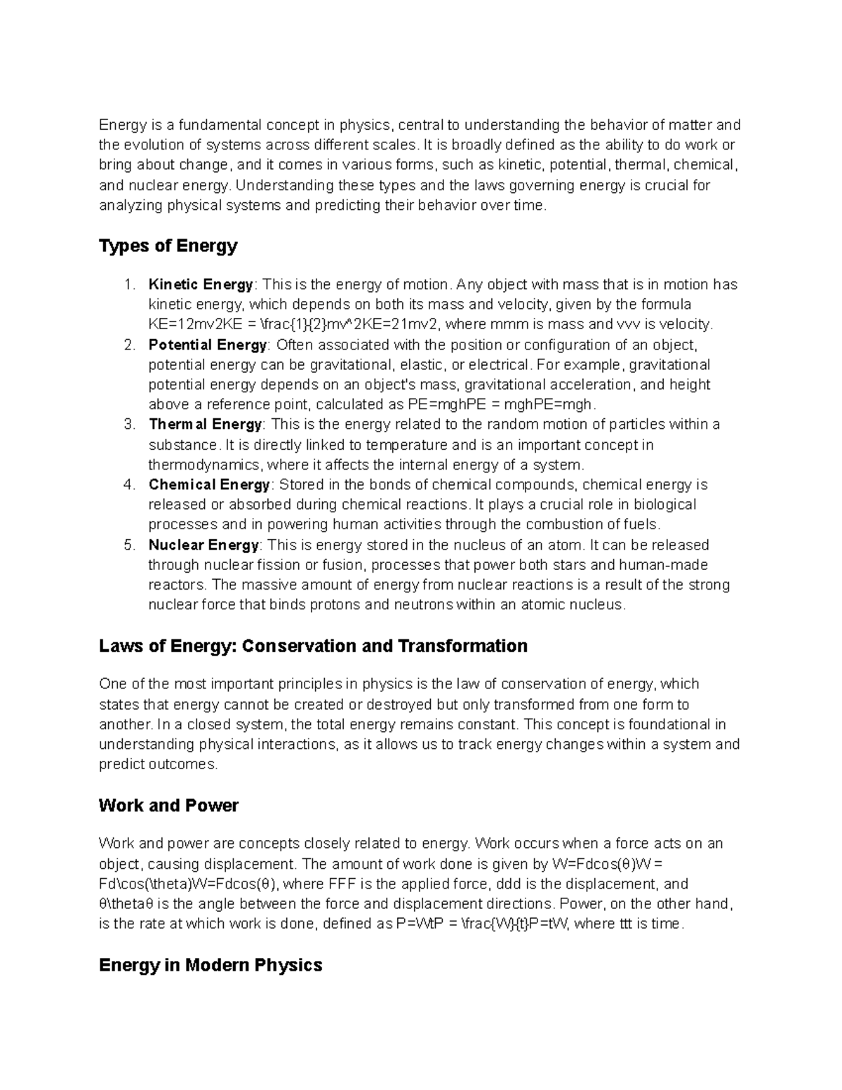 Energy is a fundamental concept in physics, central to understanding ...