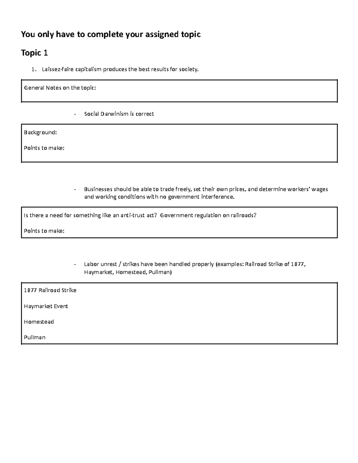 GILD 101: Gilded Age Debate Notes on Capitalism & Industrialists - Studocu