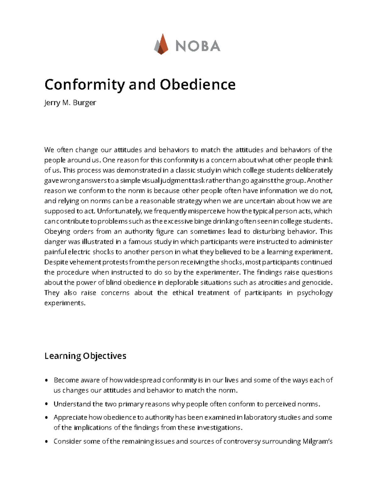 PSY 101: Conformity and Obedience - Insights from Milgram and Asch ...