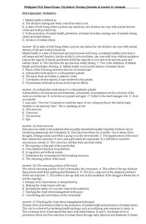 PNLE Practice Test 250 Items with Rationalization - Philippine Nursing ...