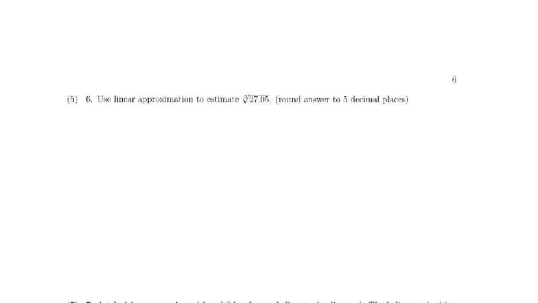 Practice Questions for Calculating Linear Approximation and Angle of ...