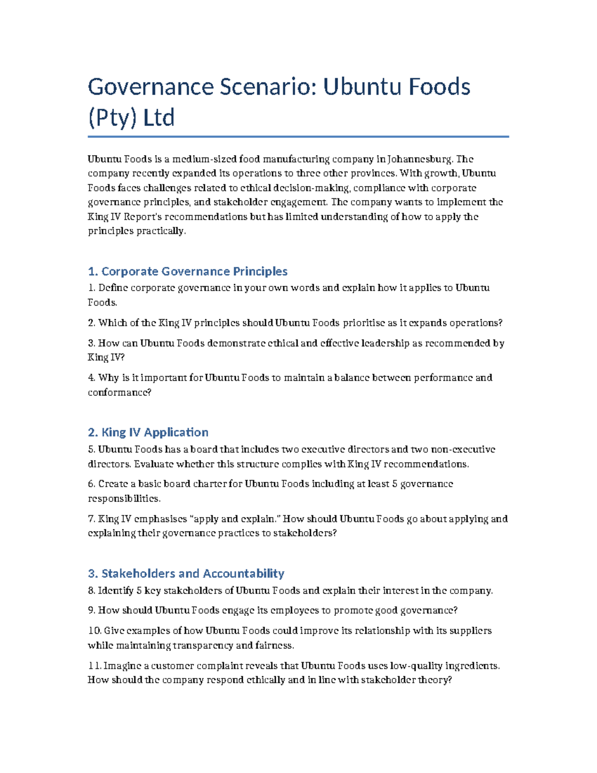 Governance Challenges and Solutions for Ubuntu Foods: A Practical Guide ...
