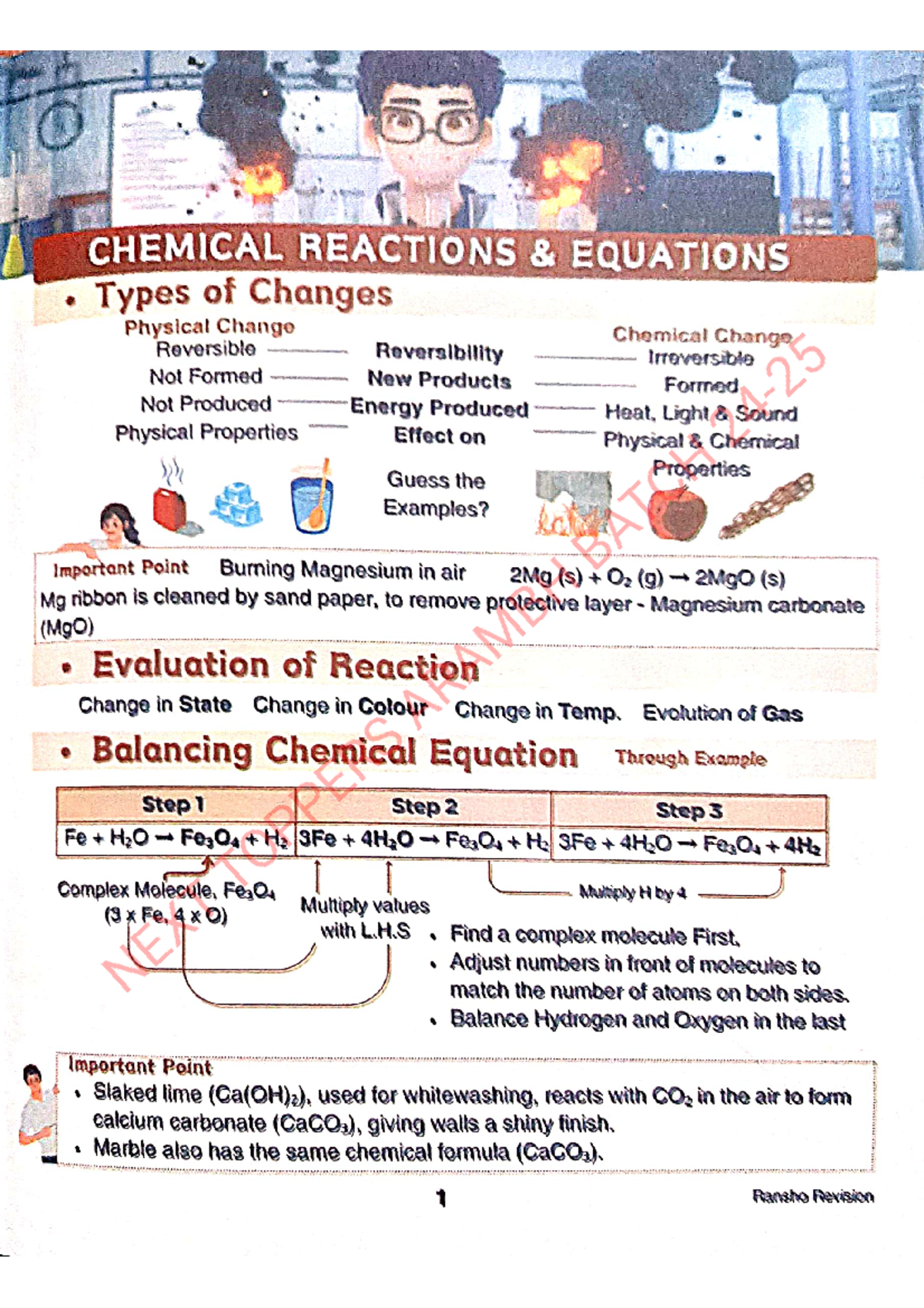 CHEM 101: Comprehensive Revision on Chemical Reactions and Properties ...