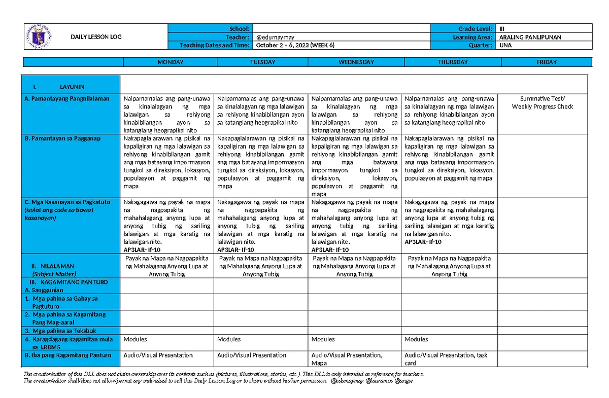 COT Nouns - FOR CLASSROOM OBSERVATION - l : Identify nouns in simple ...