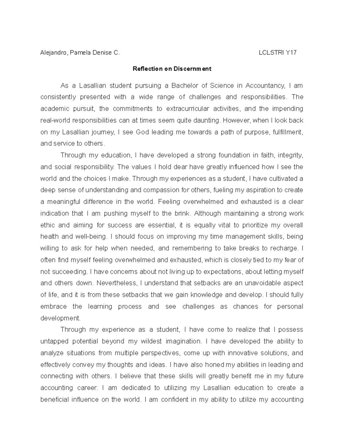 LCLSTRI Module 4 Reflection: The Journey of Discernment in Accounting ...