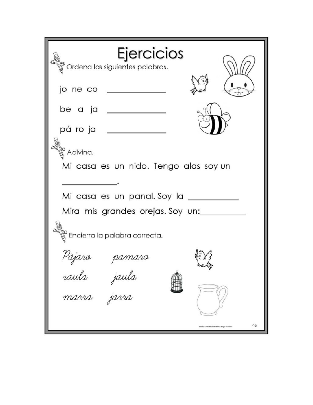 Ejercicios de Comprensión Lectora y Palabras - Material 1 Lenguaje ...