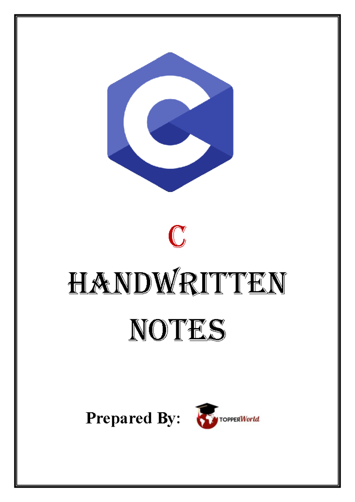 C Handwritten Notes: Introduction to Programming in C - Studocu