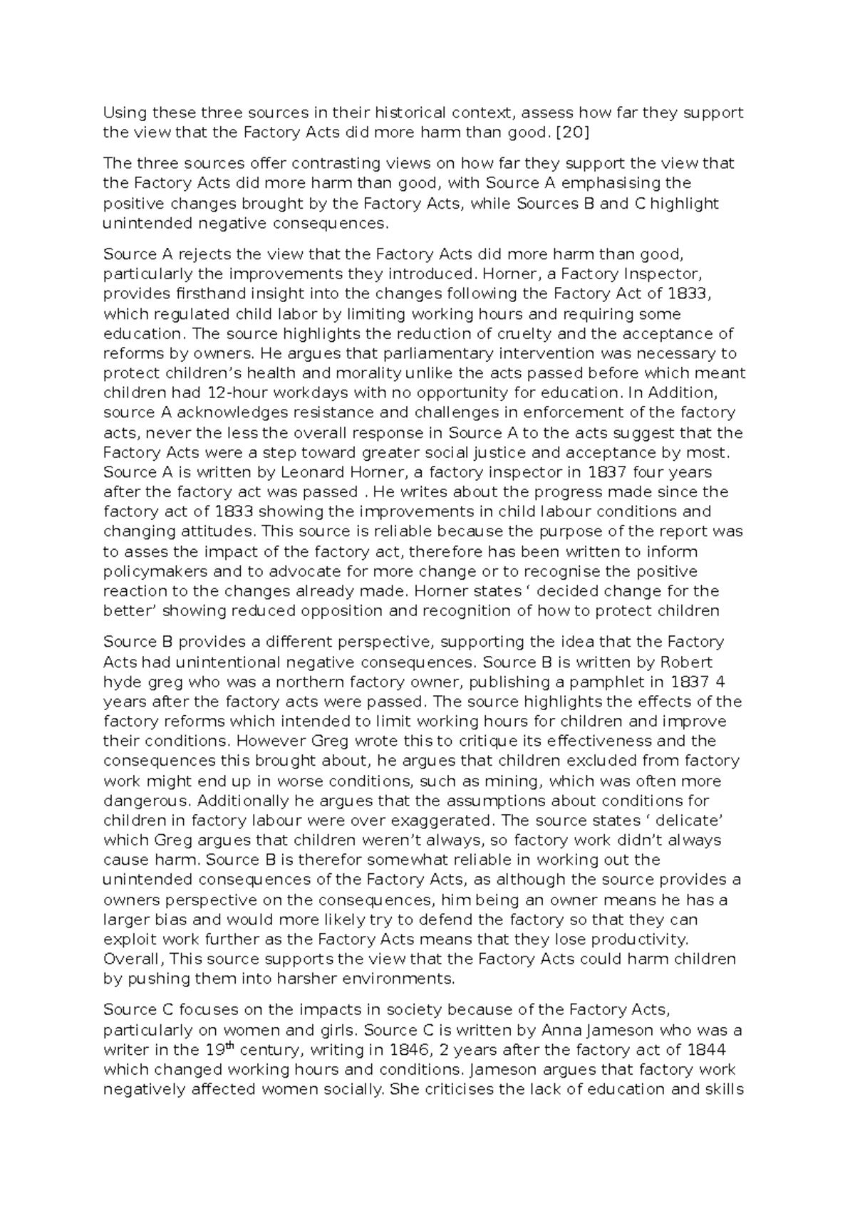 Assessing the Impact of Factory Acts: Historical Perspectives on Reform ...