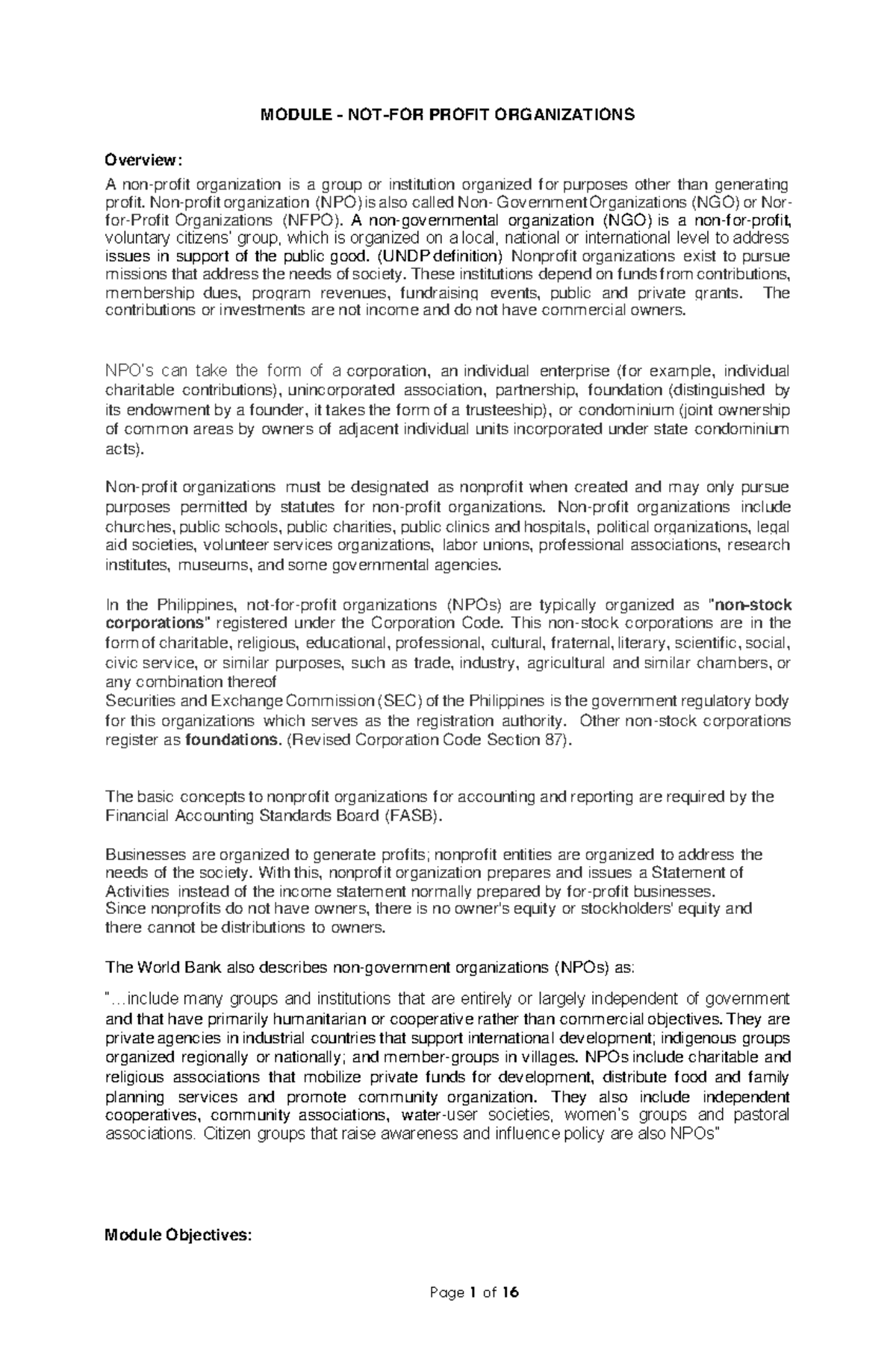 NPO 101: Understanding Non-Profit Organizations and Their Functions ...