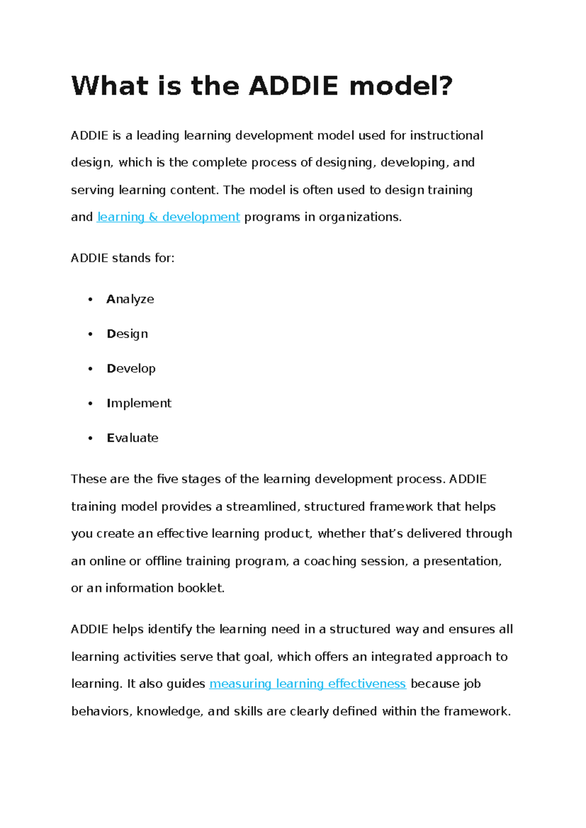 Understanding the ADDIE Model: A Comprehensive Guide - NAAA - Studocu