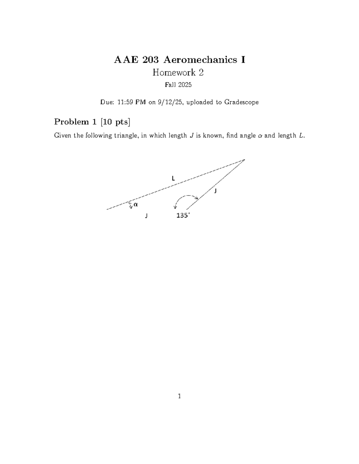 AAE 203 Aeromechanics I Homework 2 Solutions - Fall 2025 - Studocu