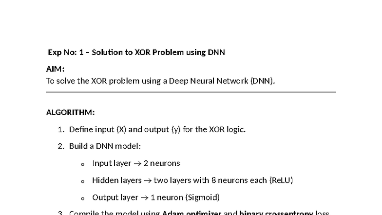 DL Lab Self Notes: Simplified Manual for Experiments and ...