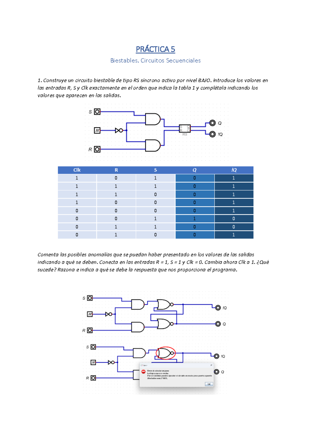 Práctica 5: Biestables y Contadores Asíncronos en Circuitos ...