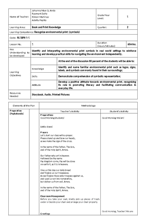 Science 9 Q1 W1 D3 - A detailed Lesson Plan and activities - Republic of the Philippines ...