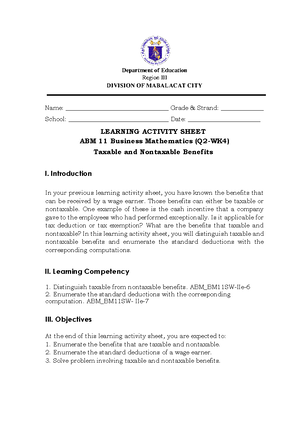 Business Mathematics Module 10 Commissions - Business Mathematics ...