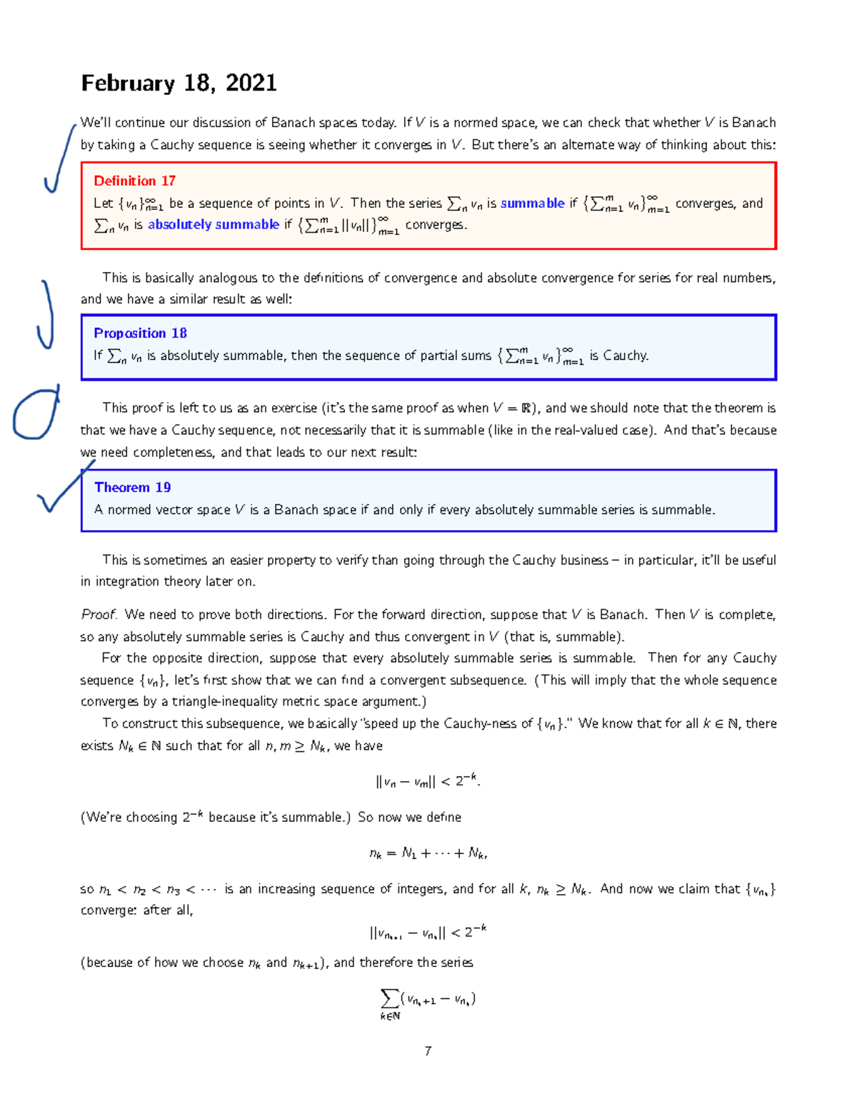 MIT 18.102S21 Lecture 2: Banach Spaces and Linear Operators - Studocu