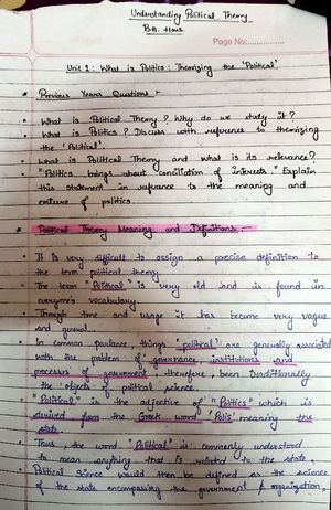 PPI SOL - Notes of ppi - POLITICAL PROCESS IN INDIA B. (HONS ...