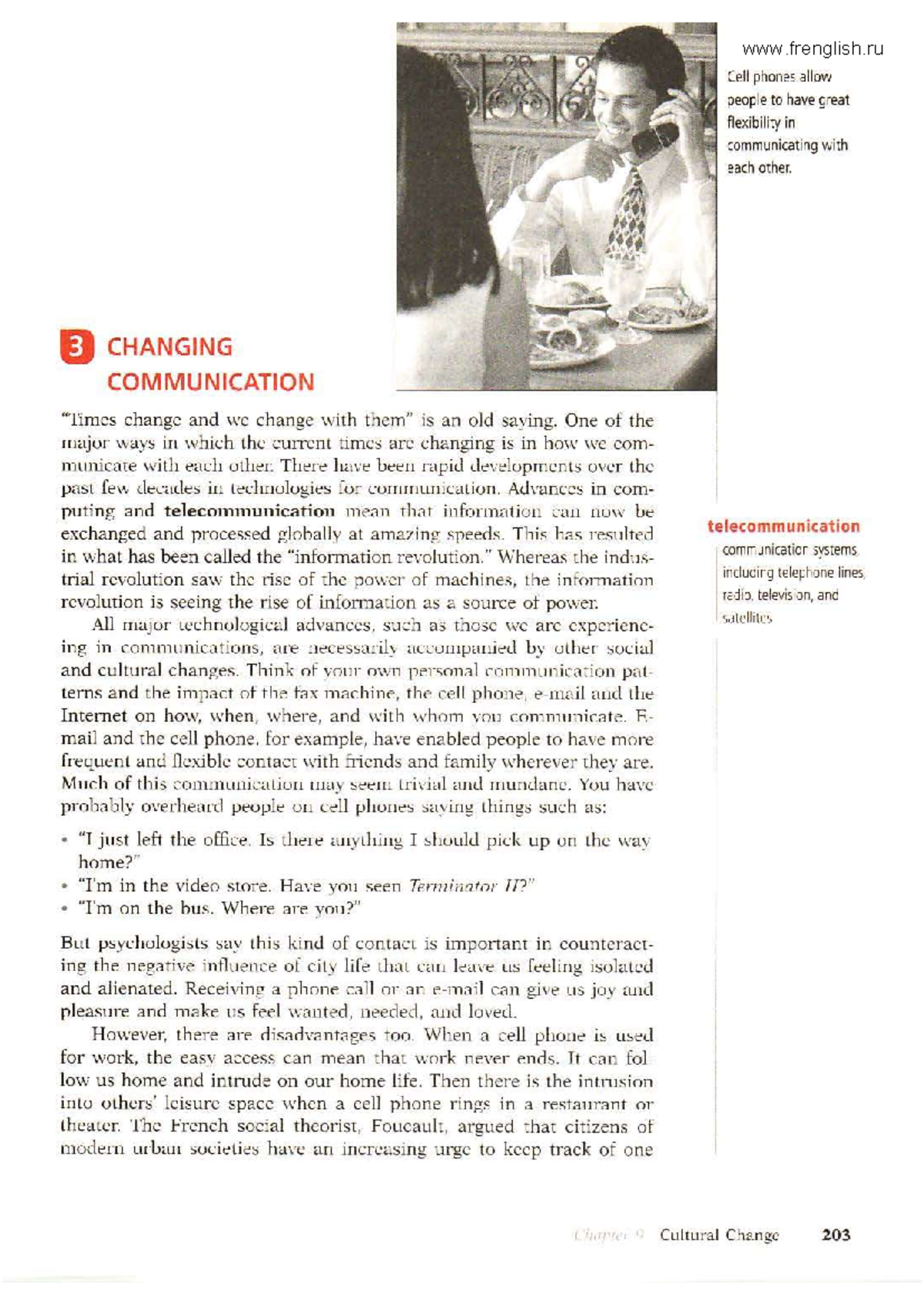 The Impact of Cell Phones on Modern Communication: Reading 13 - Studocu