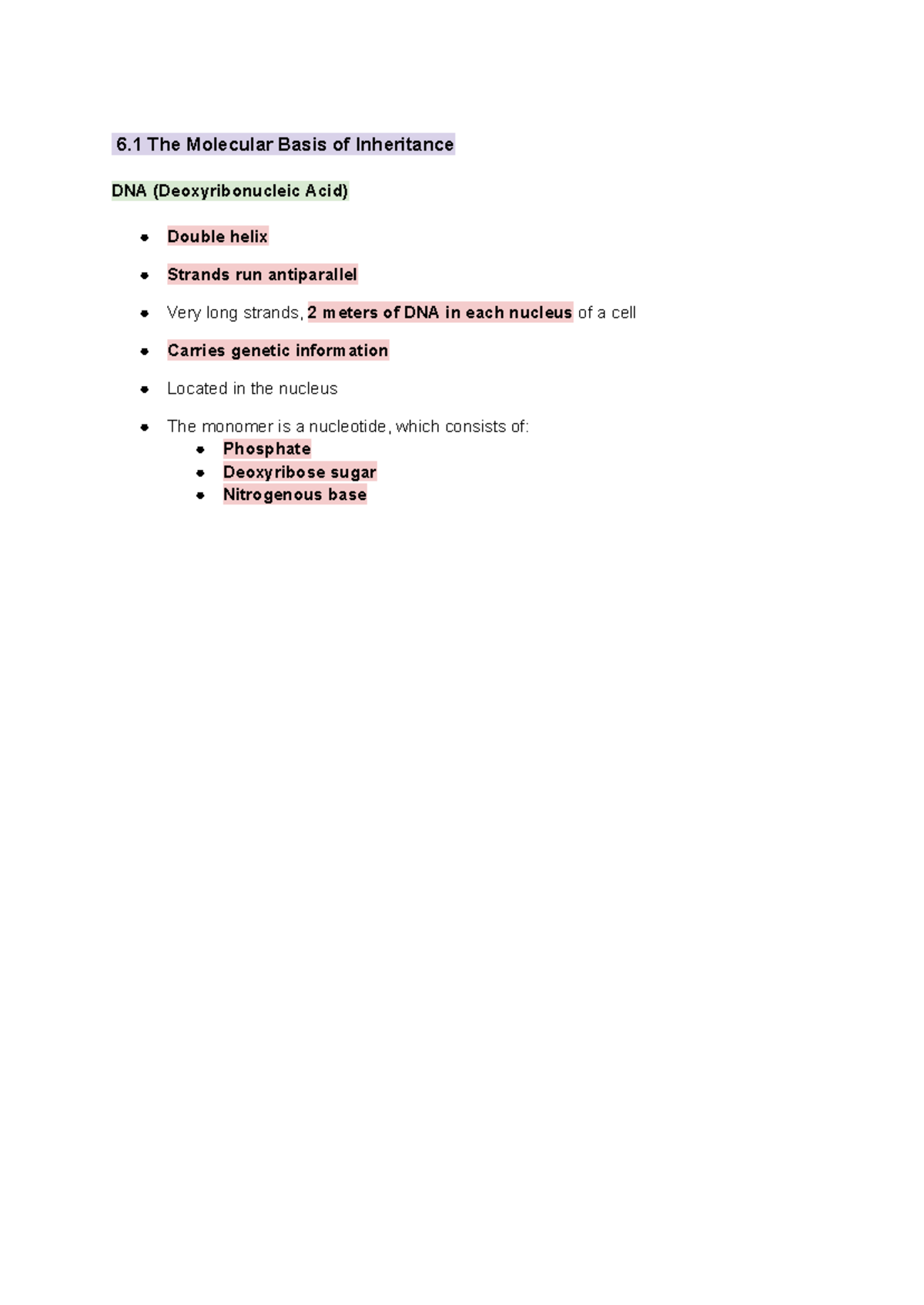 Bio 12 - Unit 3 - Comprehensive Notes on DNA Structure and Function ...
