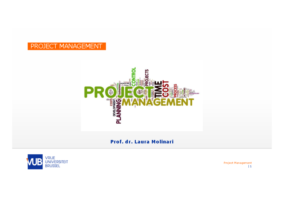 Project Management PL 5: Lecture Slides and Course Overview - Studocu