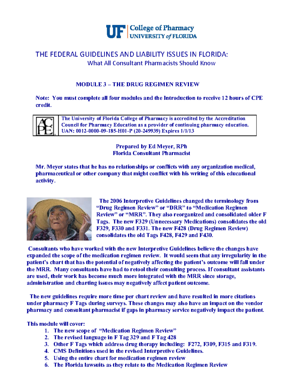 Module 3 Drug Regimen Review: Federal Guidelines & Pharmacist Insights ...