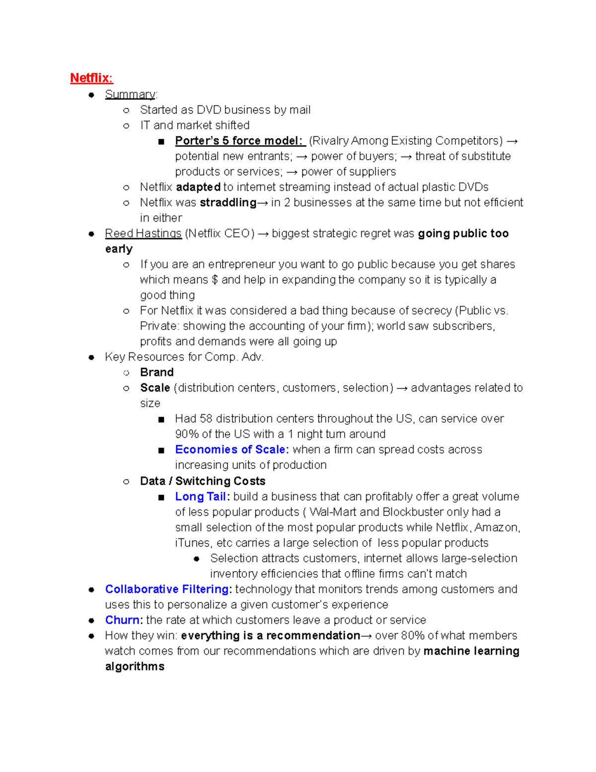 OIM 2nd Exam Study Guide: Netflix Strategic Insights & Market Analysis ...