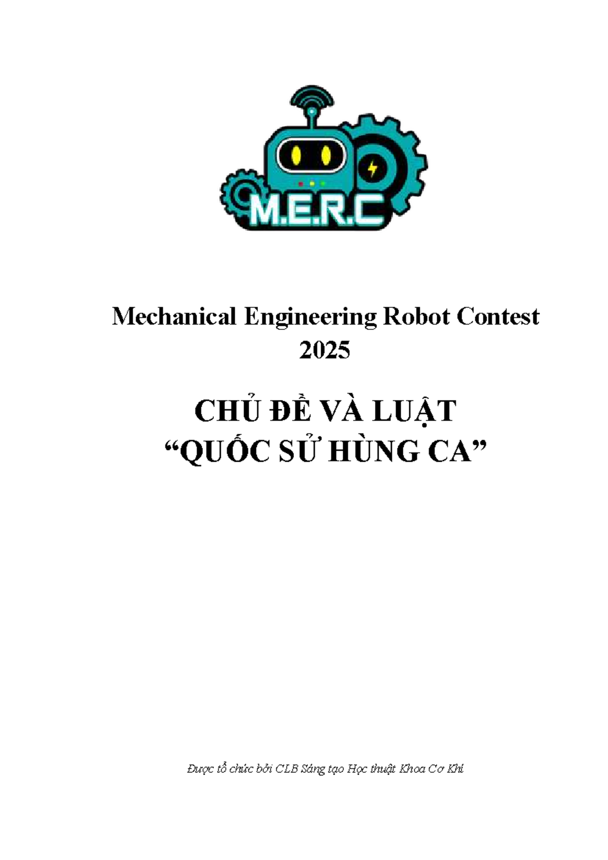 LUẬT THI ĐẤU ROBOT MERC 2025 - Hướng Dẫn và Quy Định Chi Tiết - Studocu