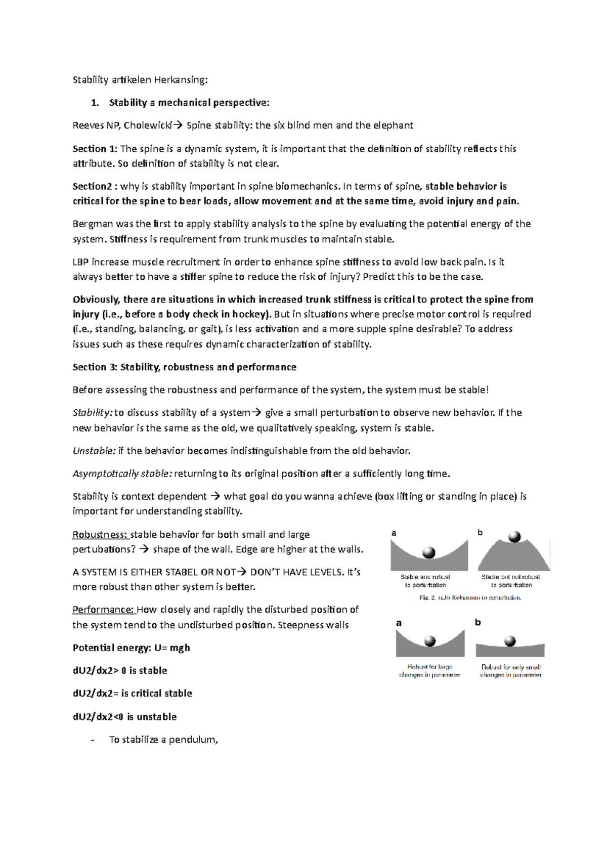 Stability Summary: Insights from Spine Biomechanics & Knee OA Research ...