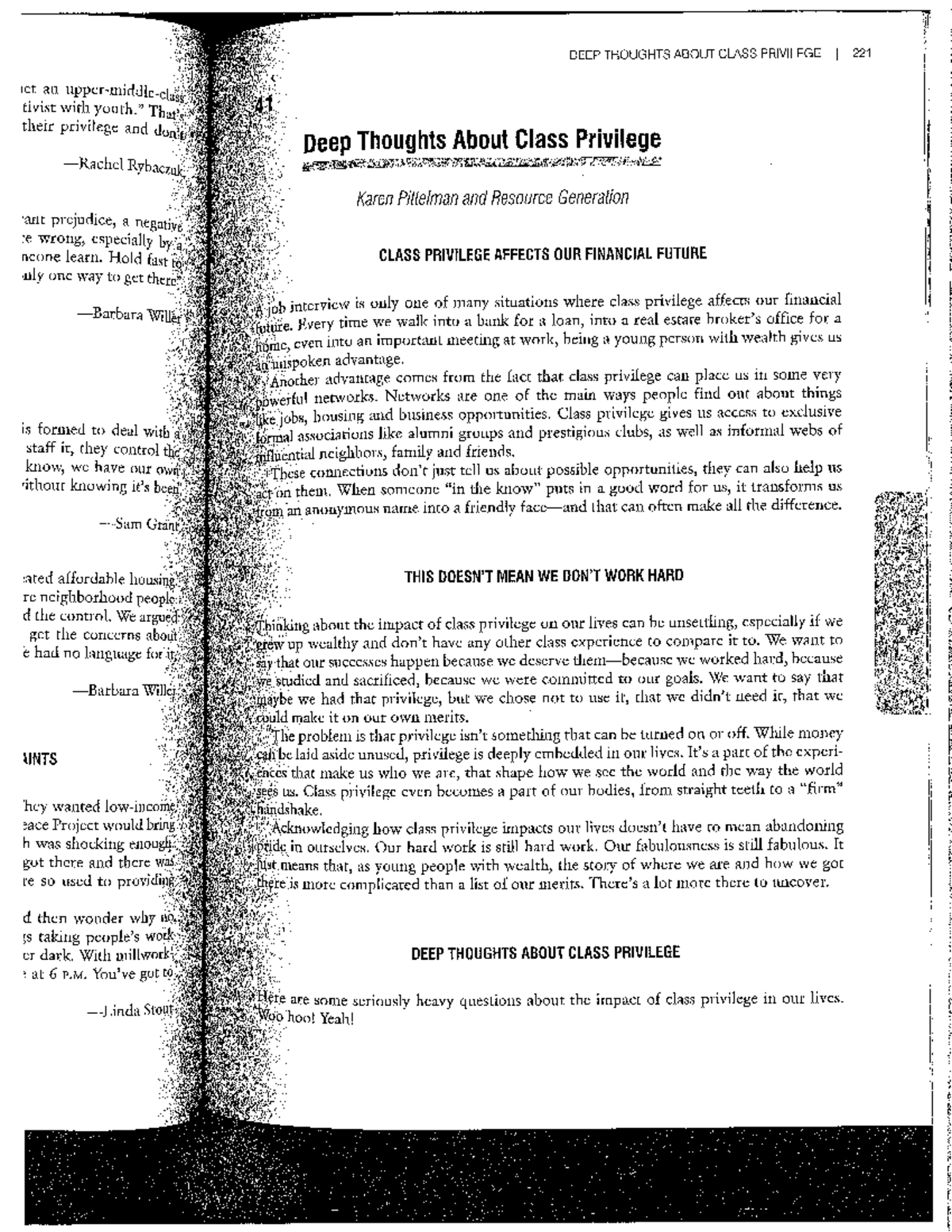 Class Privilege Insights: Understanding Its Impact on Our Lives 221 ...