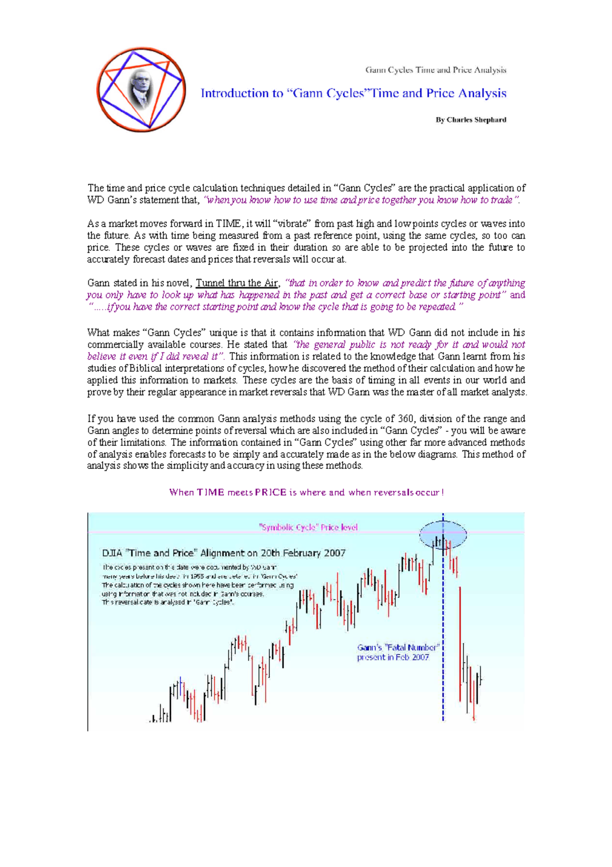 Gann Cycles: Advanced Techniques for Time and Price Analysis - Studocu