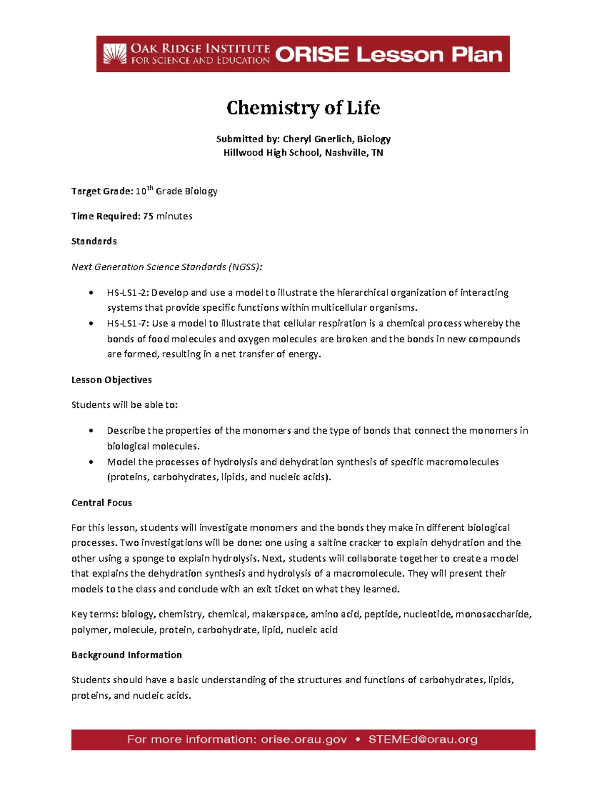 Hydrolysis and Dehydration Synthesis in Biology - 10th Grade Lesson ...