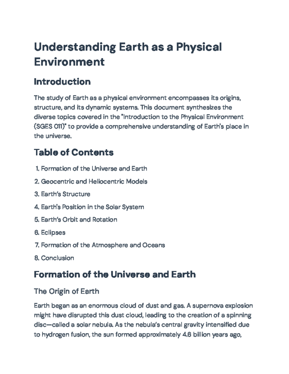Understanding Earth's Physical Environment: SGES 011 Overview ...