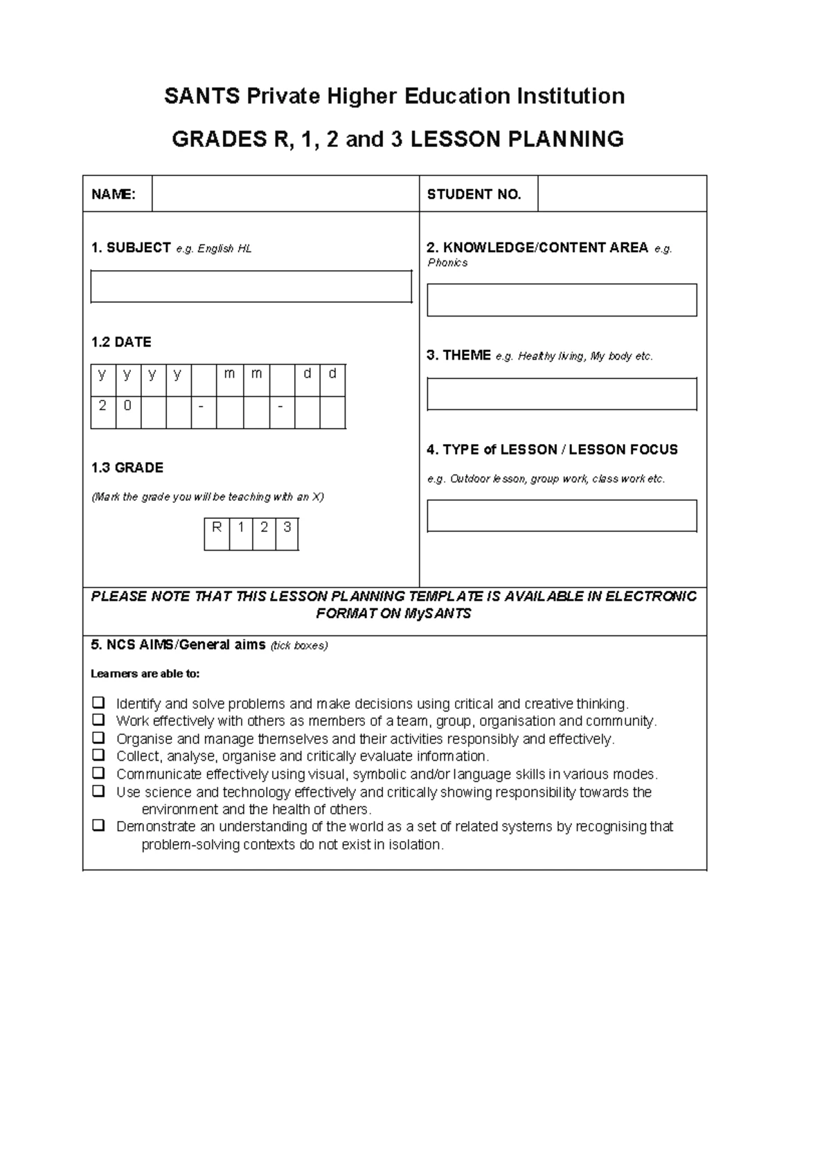 BEd Year 3 WIL 303: Teaching Guidelines and Requirements - Studocu