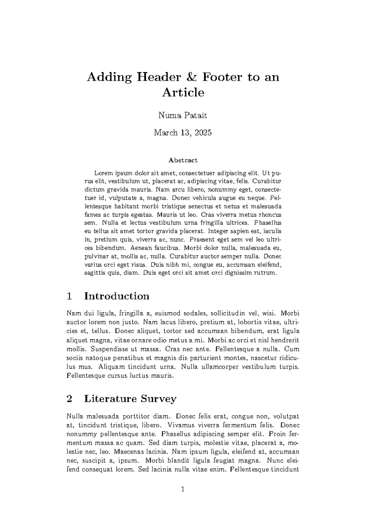 CSE 101: Adding Header & Footer to an Article - Study Notes - Studocu