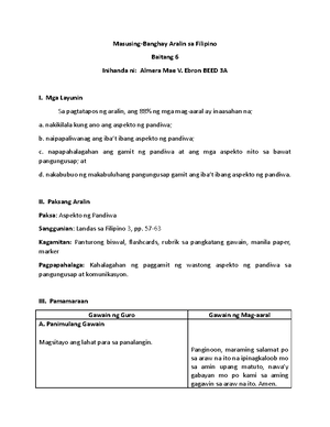 Detailed-Lesson-Plan Valuing - SCHOOL Bicol State College of Applied ...